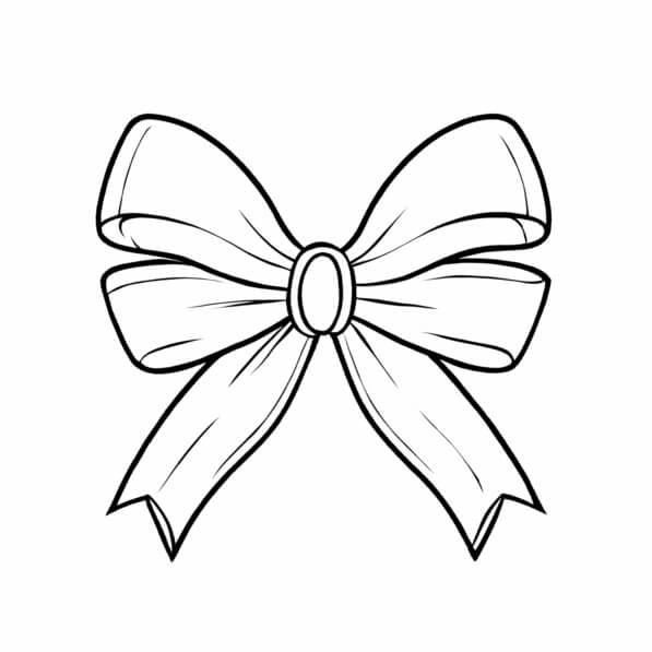 Download Elegant Bow Outline Design Coloring pages Online - Creative ...