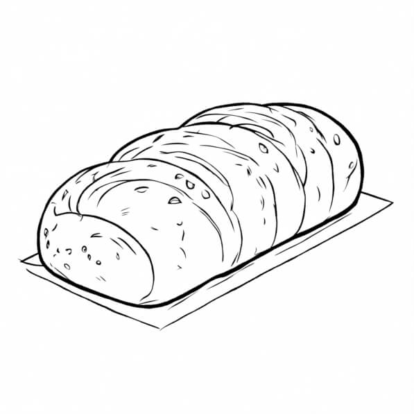 Download Loaf of Bread Illustration Coloring pages Online - Creative ...