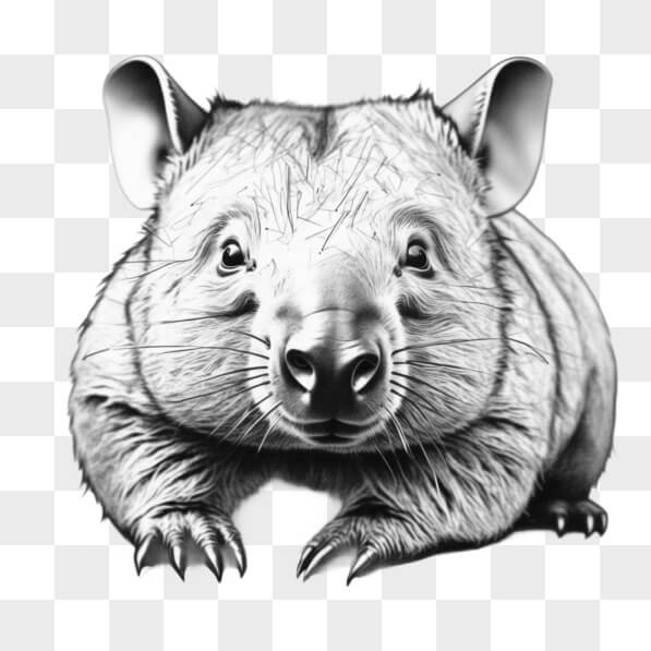 Télécharger Illustration en Gros Plan d'un Wombat Esquisses En Ligne ...