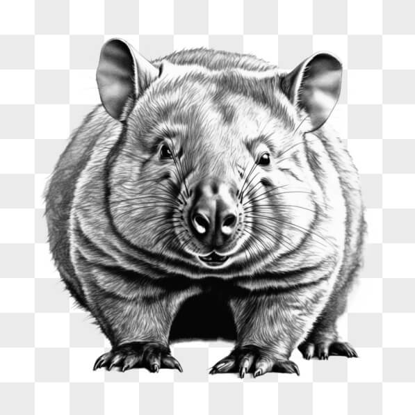Télécharger Illustration d'un wombat Esquisses En Ligne - Creative Fabrica