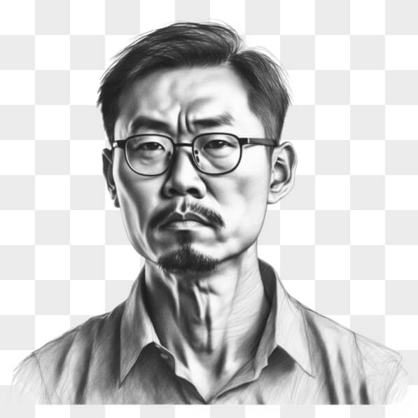 Download Detailed Sketch of a Serious Man with Glasses Sketches Online ...