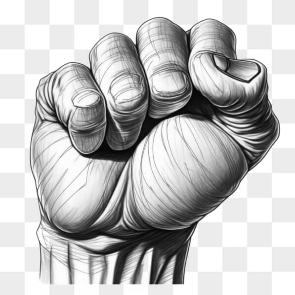 Download Detailed Illustration of a Clenched Fist Sketches Online ...