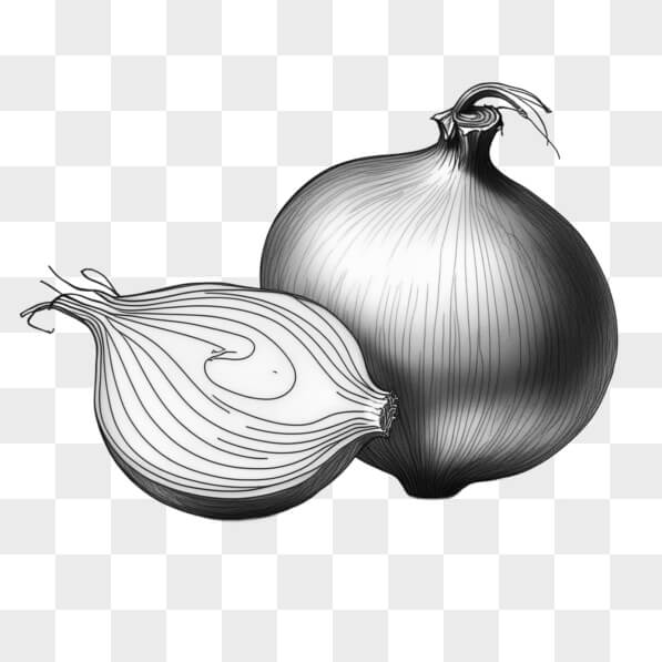 Download Artistic Sketch of Onions Sketches Online - Creative Fabrica