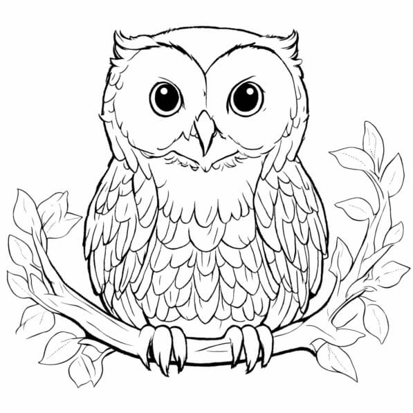 Download Whimsical Owl Illustration Coloring pages Online - Creative ...
