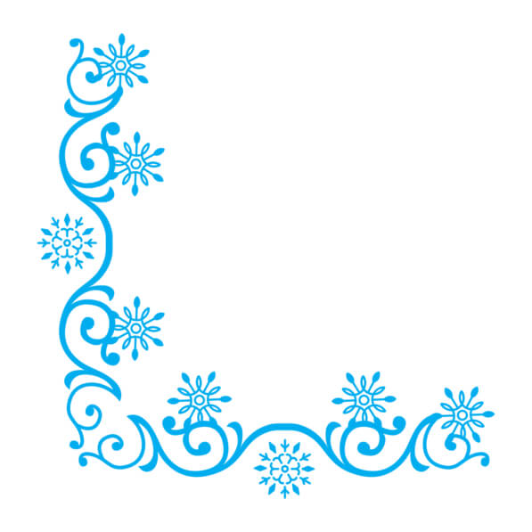Download Intricate Blue Floral Design Borders & Corners Online ...