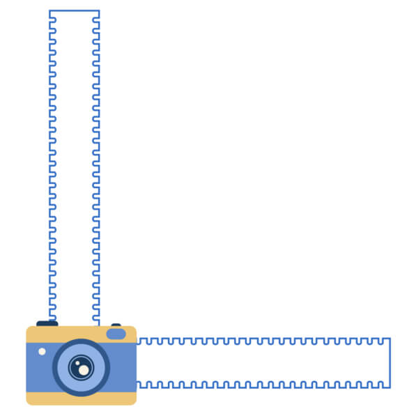 Download Stylized Camera Illustration with Decorative Lines Borders ...