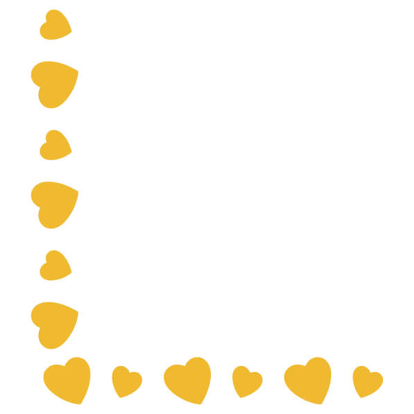 Download Yellow Hearts Border on White Background Borders & Corners ...