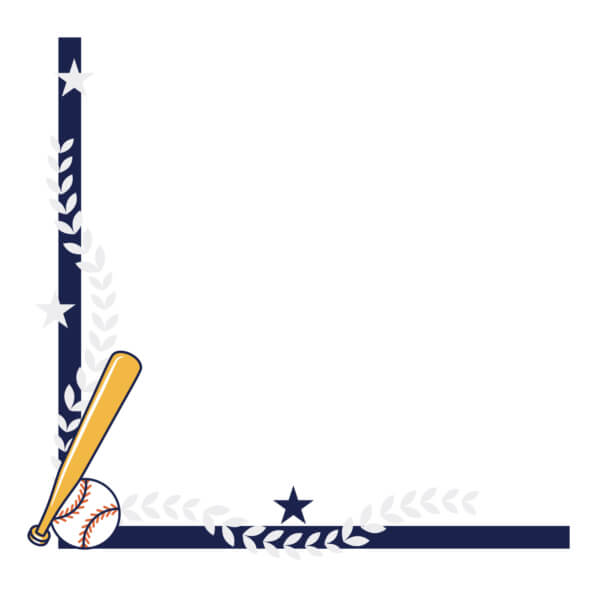 Download Baseball Decorative Corner Design Borders & Corners Online ...