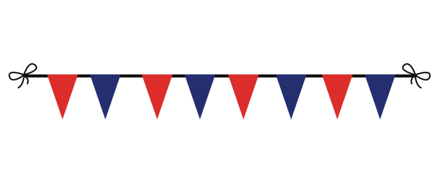 Download Colorful Pennant Flags Borders & Corners Online - Creative Fabrica