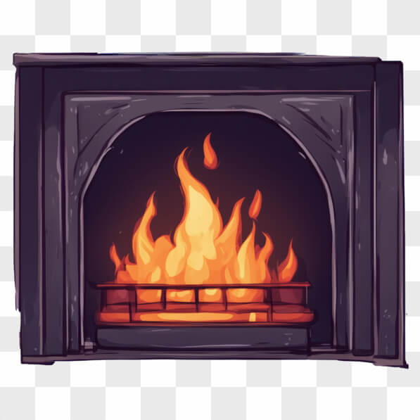 Download Cozy Fireplace with Dancing Flames Cartoons Online - Creative ...