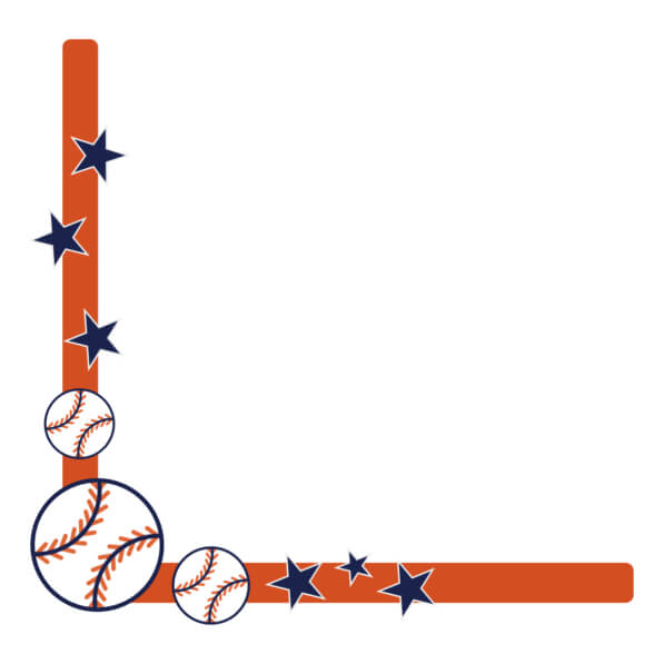 Download Baseball-Themed Decorative Border Borders & Corners Online ...