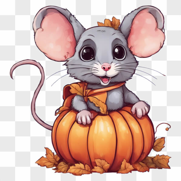 Download Adorable Cartoon Mouse in a Pumpkin Cartoons Online - Creative ...