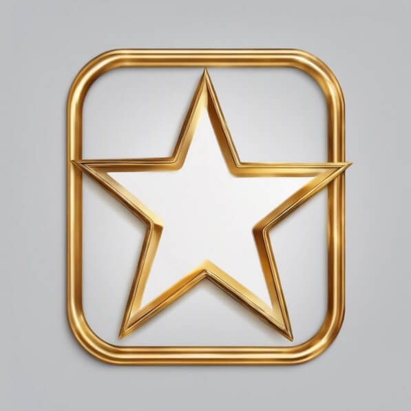 Download Gold Star Emblem with Rectangular Frame Backgrounds Online ...