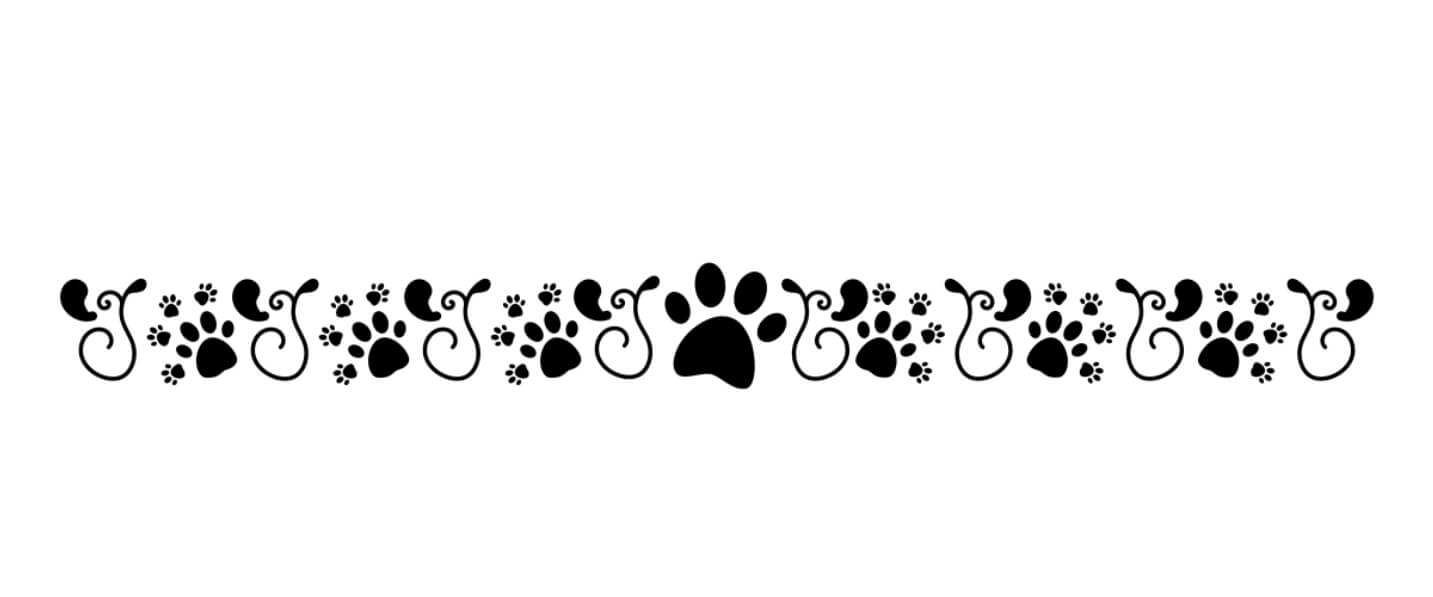 Download Charming Decorative Border with Paw Prints Borders & Corners ...