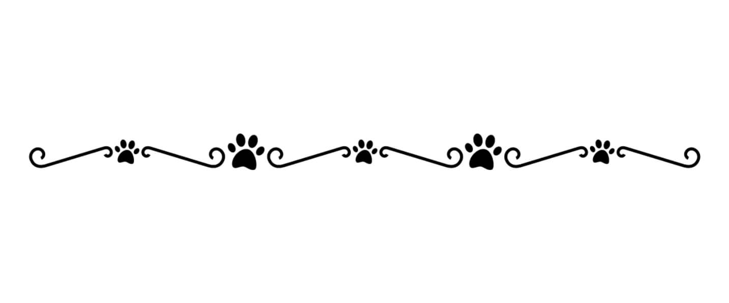 Download Stylized Paw Print Border Design Borders & Corners Online ...