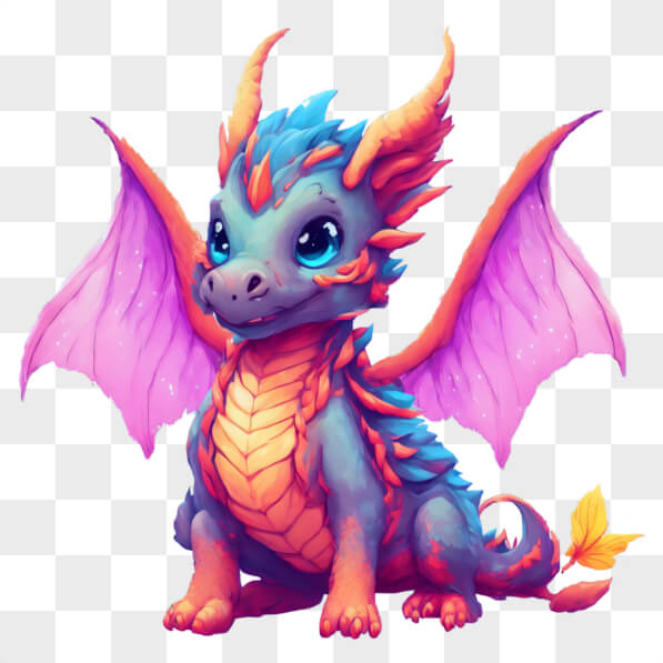 Download Cute Cartoon Dragon with Vibrant Colors Cartoons Online ...