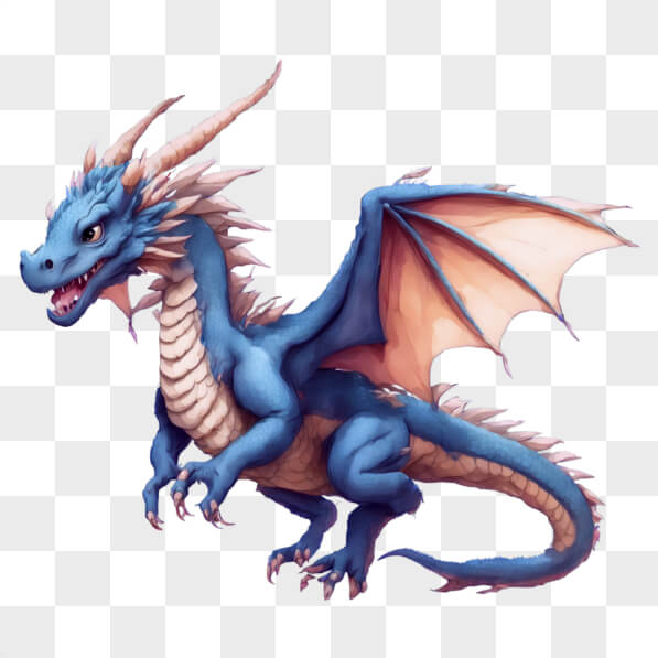 Download Stunning Blue Dragon in Fantasy Artwork Cartoons Online ...