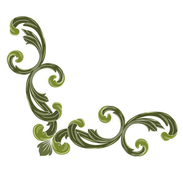 Download Elegant Decorative Corner Design with Swirling Leaves and ...