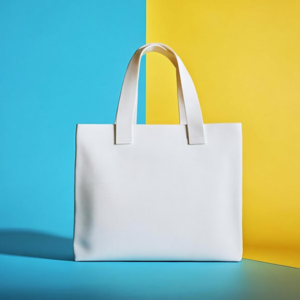 Download Stylish White Tote Bag on Vibrant Background Mockups Online ...