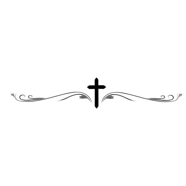 Download Decorative Cross with Ornate Lines Borders & Corners Online ...