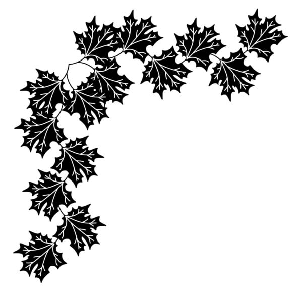 Download Decorative Black Maple Leaves Borders & Corners Online ...