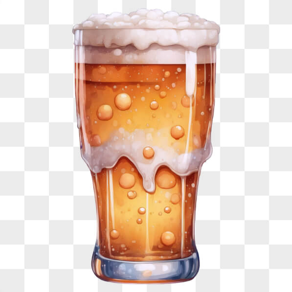 Download Amber Beer in a Pint Glass Cartoons Online - Creative Fabrica