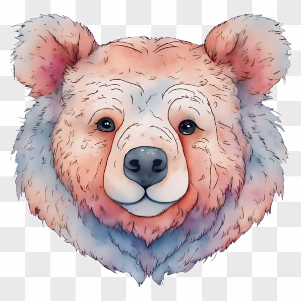 Descarga Cara de Oso Acuarelada Vibrante Cartoons En Línea - Creative ...