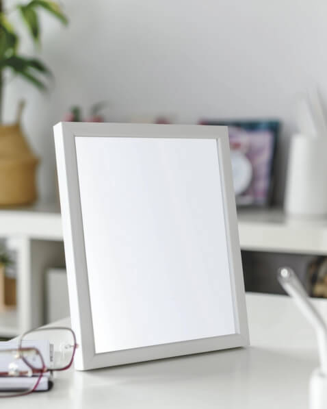 Download Minimalist Workspace with Blank Picture Frame Mockups Online ...