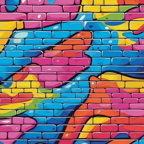 Descarga Mural de Graffiti Colorido en Pared de Ladrillo Fondos En ...