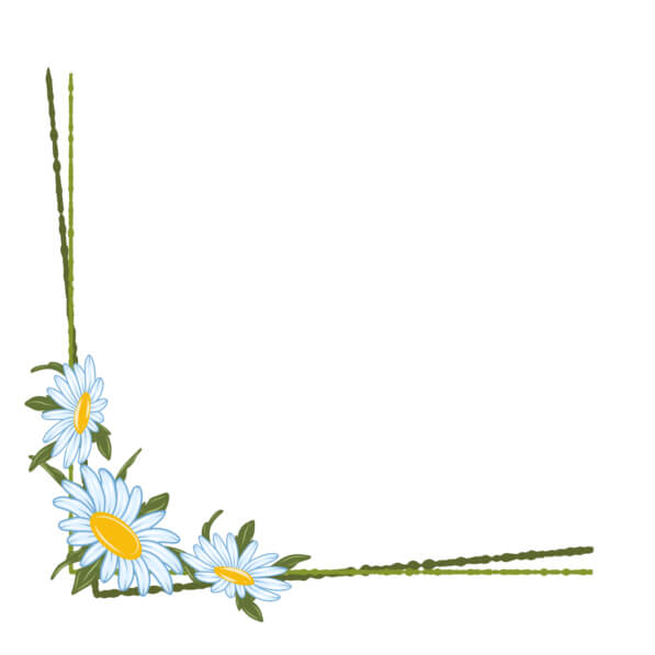 Download Daisy Floral Corner Design Borders & Corners Online - Creative ...