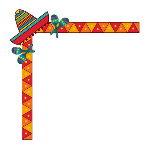 Baixe Moldura Decorativa Colorida com Sombrero e Maracas Borders ...