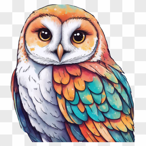 Descarga Ilustración Colorida de Búho Cartoons En Línea - Creative Fabrica