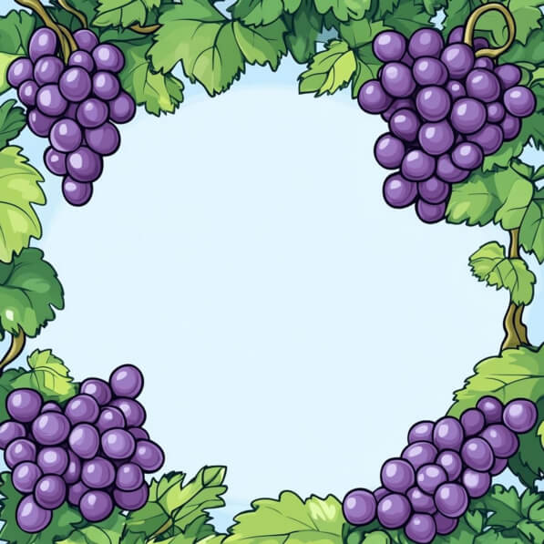 Download Decorative Grapes Border Design Backgrounds Online - Creative ...