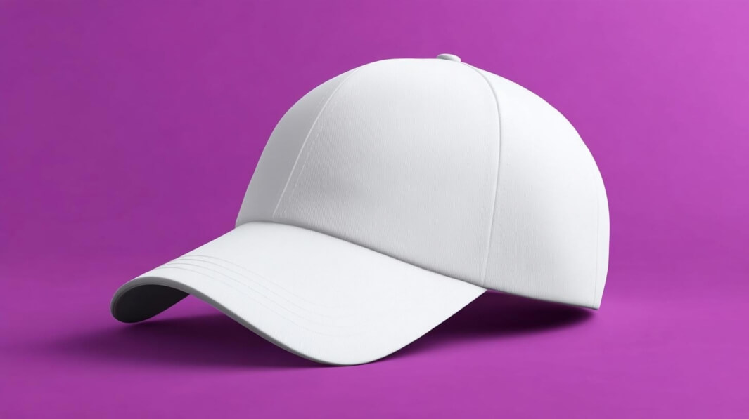 Download White Baseball Cap Against Purple Background Mockups Online ...