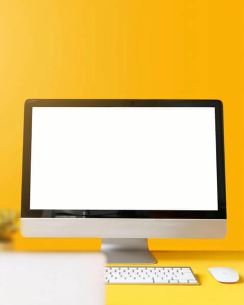 Download Modern Computer Monitor on Yellow Background Mockups Online ...