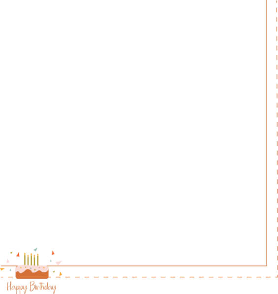 Download Festive Birthday Card Design with Cake and Candles Borders ...