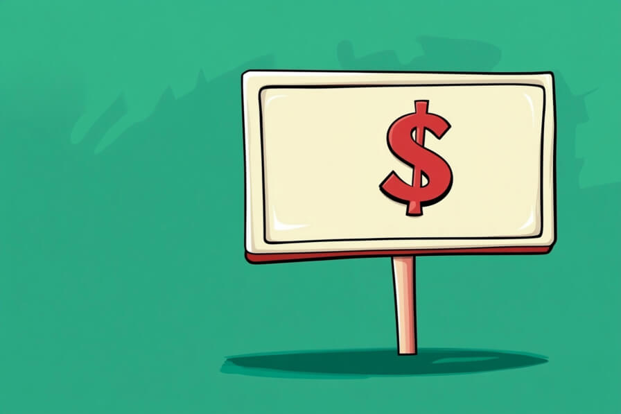 Descarga Letrero Caricaturesco de Dólar sobre Fondo Verde Fondos En ...