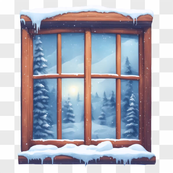 Download Winter Scene Through a Snowy Window Cartoons Online - Creative ...