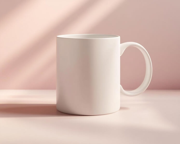 Download Simple White Mug on Pink Background Mockups Online - Creative ...