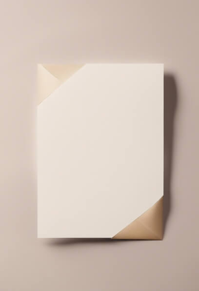Download Elegant White Paper with Golden Corners Mockups Online ...