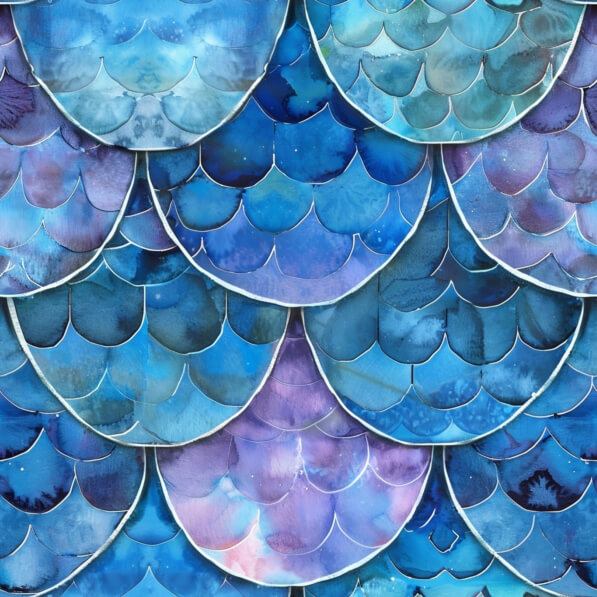 Download Watercolor Scale Pattern in Shades of Blue and Purple Patterns ...