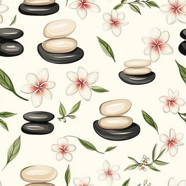 Download Serene Pattern of Stones and Flowers Patterns Online ...