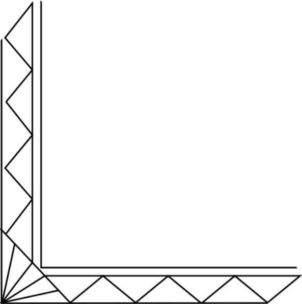 Download Geometric Corner Design with Zigzag Patterns Borders & Corners ...