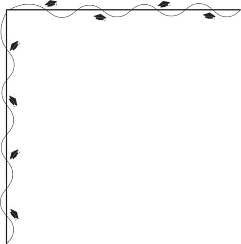Download Graduation Cap Design Borders & Corners Online - Creative Fabrica