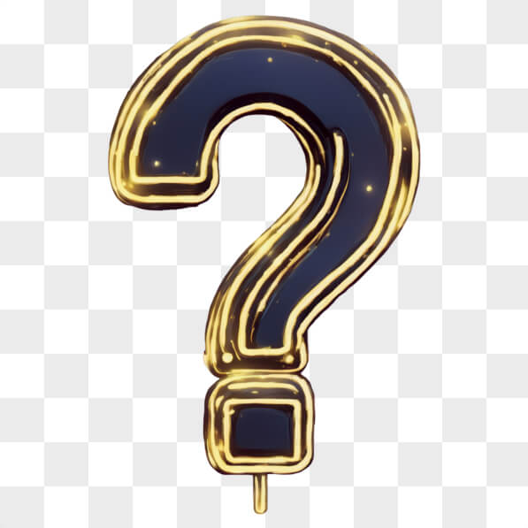 Download Glowing Golden Question Mark Cartoons Online - Creative Fabrica