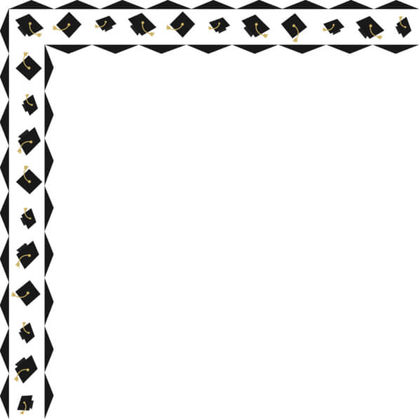Download Decorative Graduation Cap Border Borders & Corners Online ...