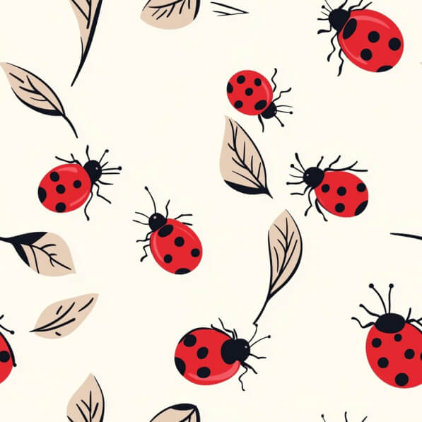 Download Charming Ladybug and Leaf Pattern Patterns Online - Creative ...