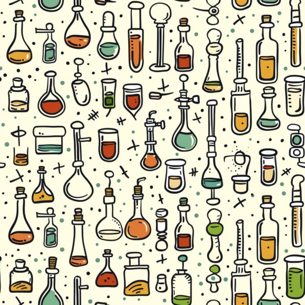 Download Laboratory Glassware Doodle Pattern Patterns Online - Creative ...