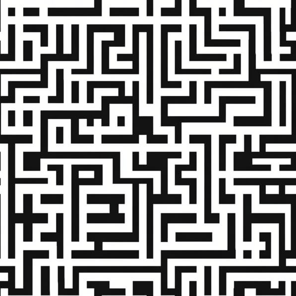 Download Intricate Black and White Maze Pattern Patterns Online - Creative Fabrica