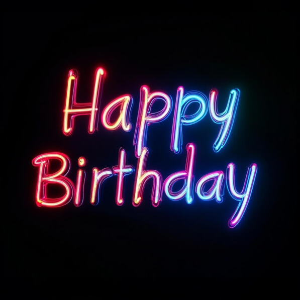 Download Happy Birthday Neon Sign Backgrounds Online - Creative Fabrica